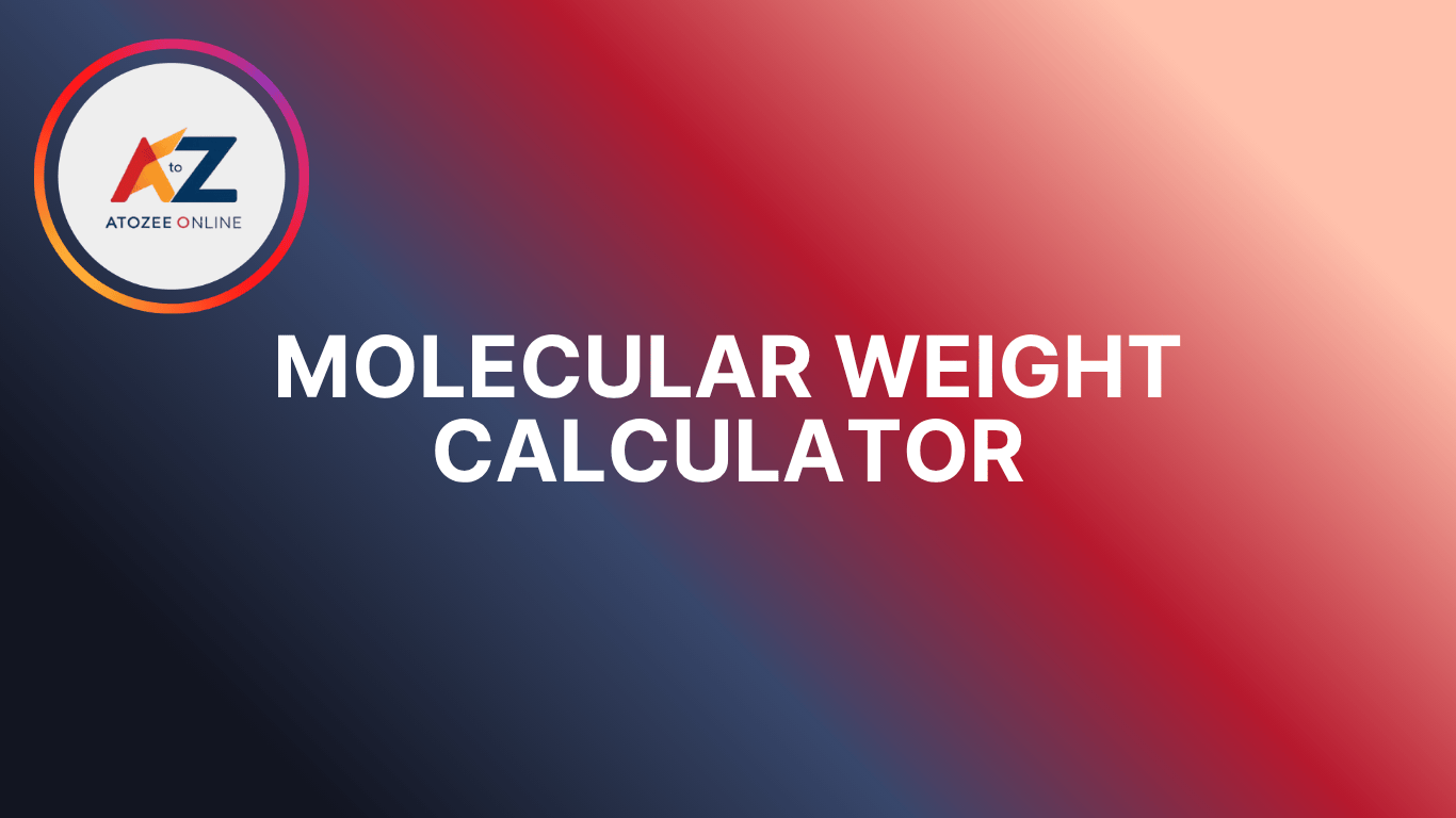 Molecular Weight Calculator – Instantly Calculate Molar Mass